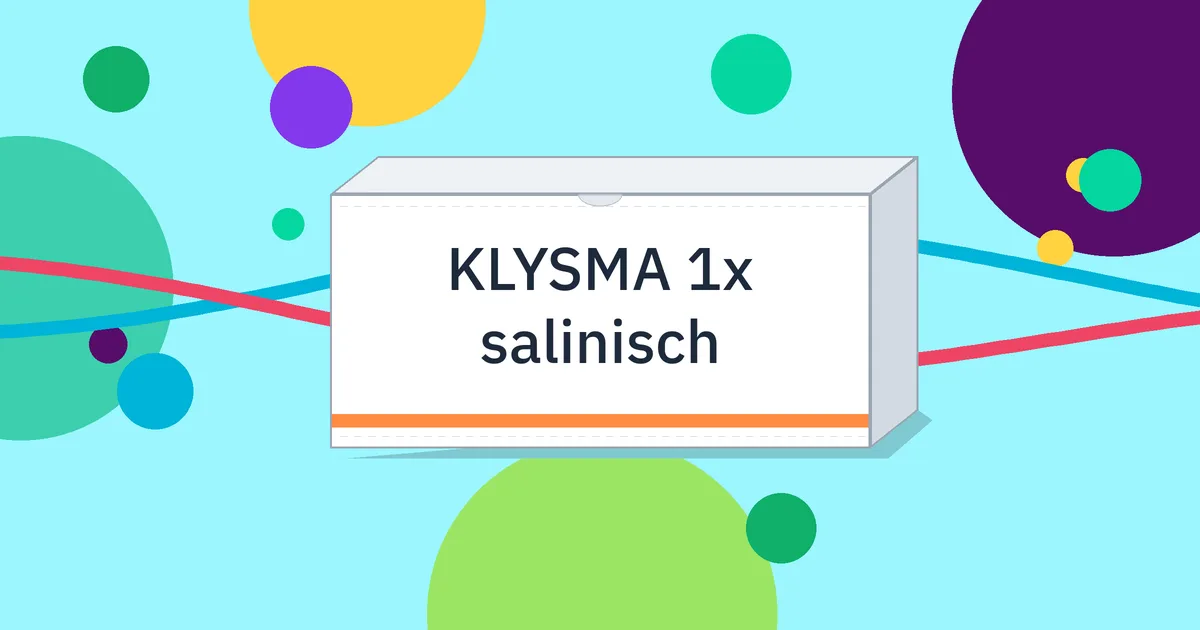 Symbolbild: Packung mit der Aufschrift KLYSMA 1x salinisch (PZN 01321054) – Verfügbarkeit und Bezug in Apotheken in Frankfurt am Main