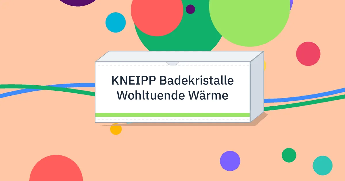 Symbolbild: Packung mit der Aufschrift KNEIPP Badekristalle Wohltuende Wärme (PZN 18052960) – Verfügbarkeit und Bezug in Apotheken in Frankfurt am Main