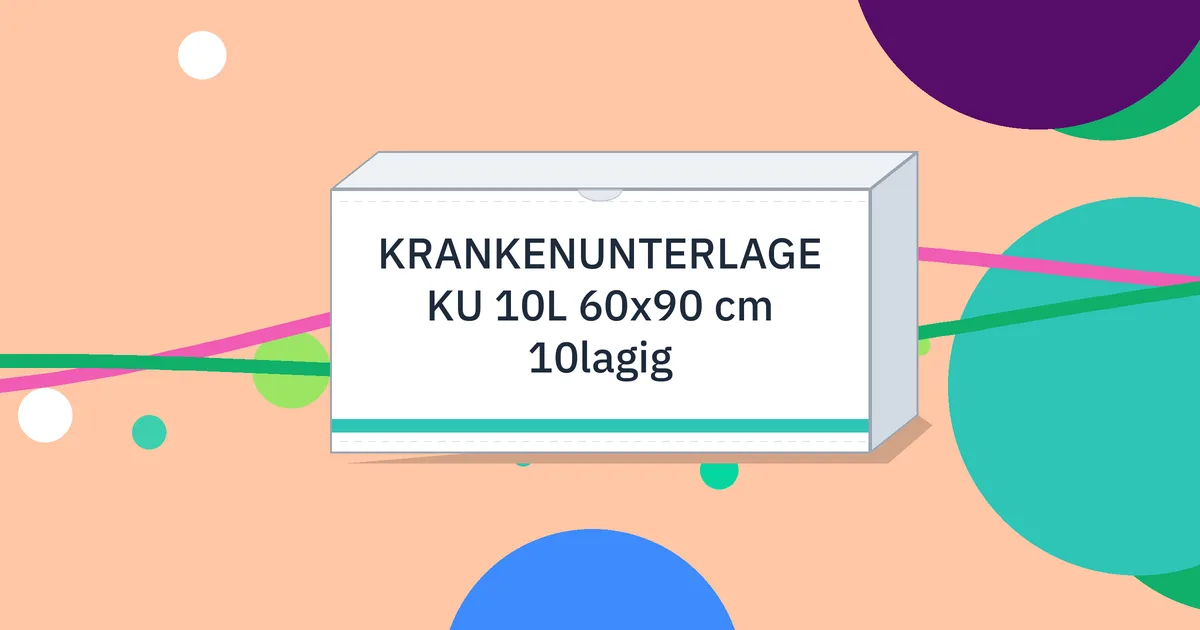 Symbolbild: Packung mit der Aufschrift KRANKENUNTERLAGE KU 10L 60x90 cm 10lagig (PZN 04239086) – Verfügbarkeit und Bezug in Apotheken in Frankfurt am Main