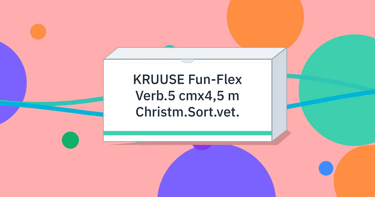Symbolbild: Packung mit der Aufschrift KRUUSE Fun-Flex Verb.5 cmx4,5 m Christm.Sort.vet. (PZN 18443732) – Verfügbarkeit und Bezug in Apotheken in Frankfurt am Main