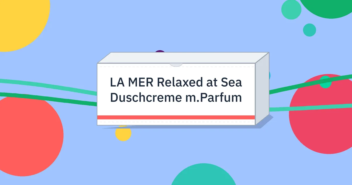 Symbolbild: Packung mit der Aufschrift LA MER Relaxed at Sea Duschcreme m.Parfum (PZN 17946402) – Verfügbarkeit und Bezug in Apotheken in Frankfurt am Main