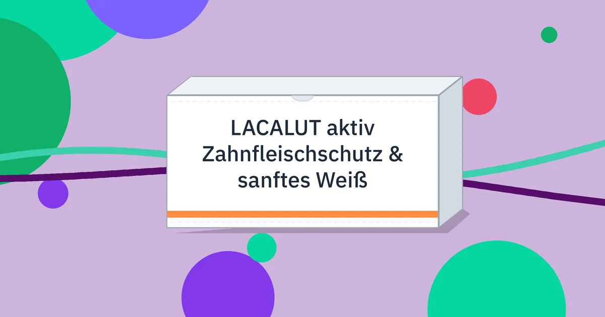 Symbolbild: Packung mit der Aufschrift LACALUT aktiv Zahnfleischschutz & sanftes Weiß (PZN 14407544) – Verfügbarkeit und Bezug in Apotheken in Frankfurt am Main