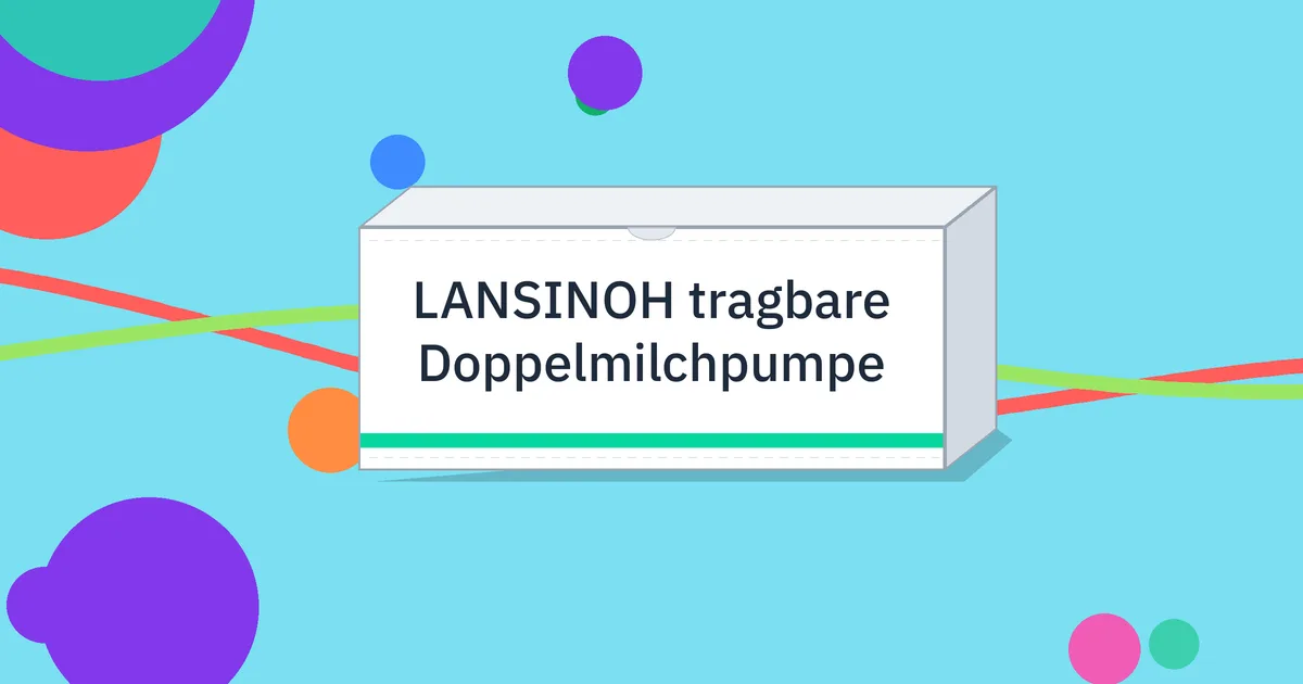 Symbolbild: Packung mit der Aufschrift LANSINOH tragbare Doppelmilchpumpe (PZN 19455625) – Verfügbarkeit und Bezug in Apotheken in Frankfurt am Main
