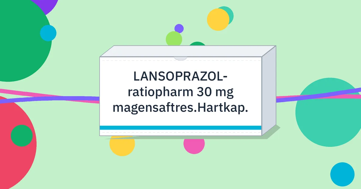 Symbolbild: Packung mit der Aufschrift LANSOPRAZOL-ratiopharm 30 mg magensaftres.Hartkap. (PZN 00217917) – Verfügbarkeit und Bezug in Apotheken in Frankfurt am Main