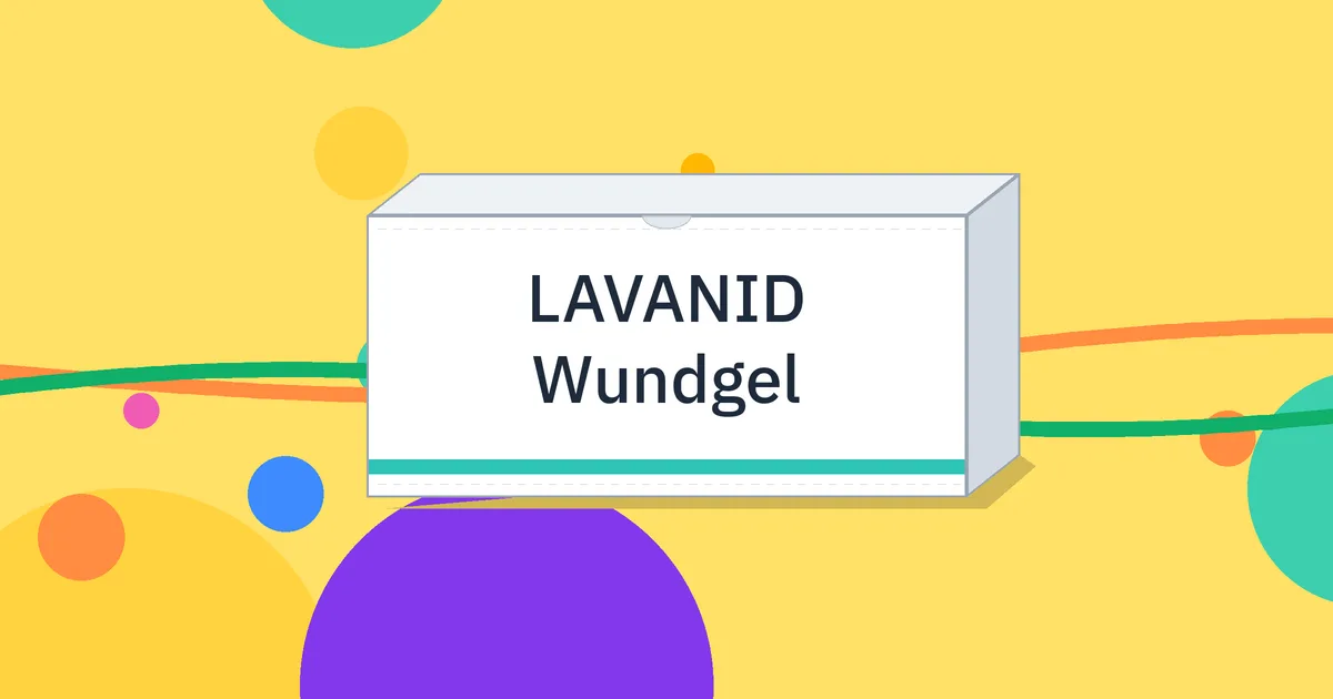 Symbolbild: Packung mit der Aufschrift LAVANID Wundgel (PZN 17972026) – Verfügbarkeit und Bezug in Apotheken in Frankfurt am Main