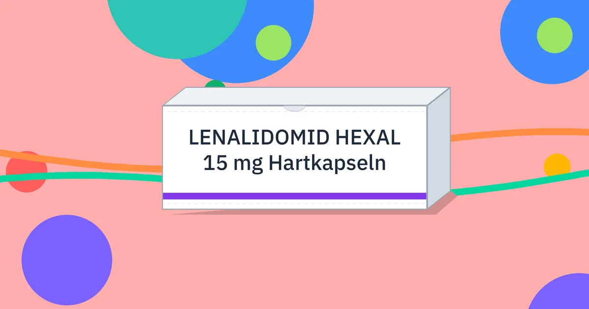 Symbolbild: Packung mit der Aufschrift LENALIDOMID HEXAL 15 mg Hartkapseln (PZN 17481736) – Verfügbarkeit und Bezug in Apotheken in Frankfurt am Main