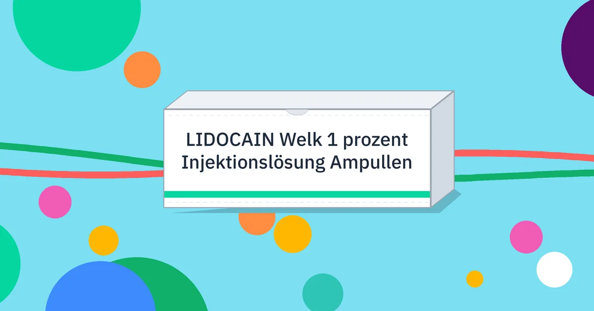 Symbolbild: Packung mit der Aufschrift LIDOCAIN Welk 1 prozent Injektionslösung Ampullen (PZN 03528931) – Verfügbarkeit und Bezug in Apotheken in Frankfurt am Main
