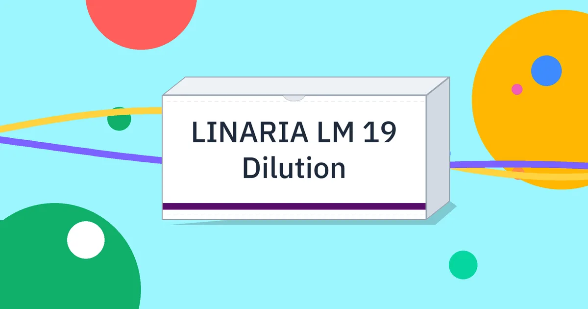 Symbolbild: Packung mit der Aufschrift LINARIA LM 19 Dilution (PZN 13529268) – Verfügbarkeit und Bezug in Apotheken in Frankfurt am Main
