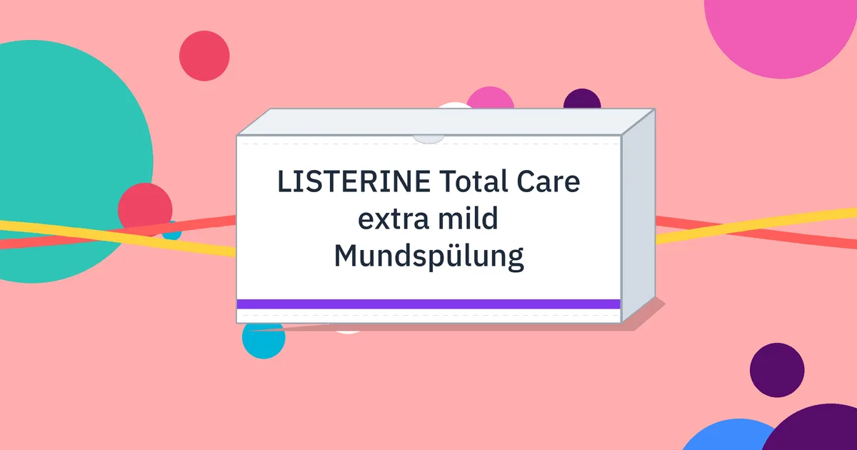 Symbolbild: Packung mit der Aufschrift LISTERINE Total Care extra mild Mundspülung (PZN 19192114) – Verfügbarkeit und Bezug in Apotheken in Frankfurt am Main