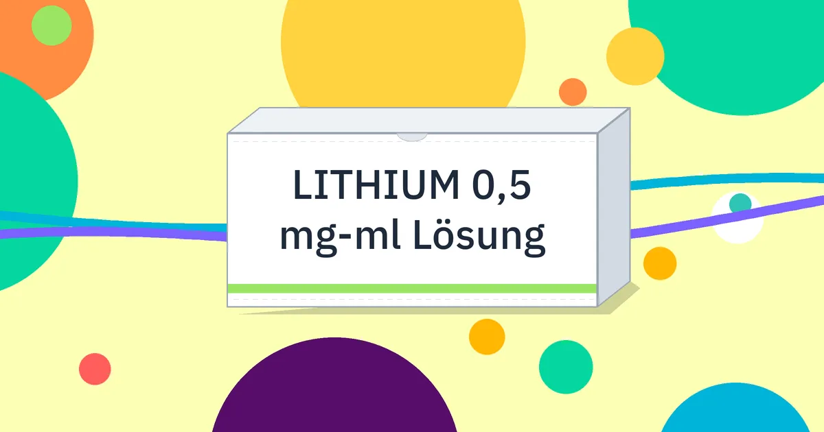 Symbolbild: Packung mit der Aufschrift LITHIUM 0,5 mg-ml Lösung (PZN 20353700) – Verfügbarkeit und Bezug in Apotheken in Frankfurt am Main
