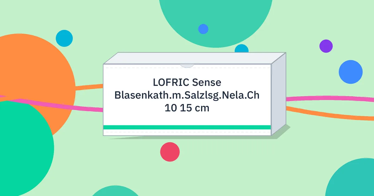 Symbolbild: Packung mit der Aufschrift LOFRIC Sense Blasenkath.m.Salzlsg.Nela.Ch 10 15 cm (PZN 06442928) – Verfügbarkeit und Bezug in Apotheken in Frankfurt am Main