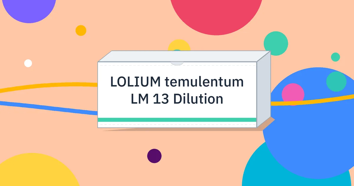 Symbolbild: Packung mit der Aufschrift LOLIUM temulentum LM 13 Dilution (PZN 13535240) – Verfügbarkeit und Bezug in Apotheken in Frankfurt am Main
