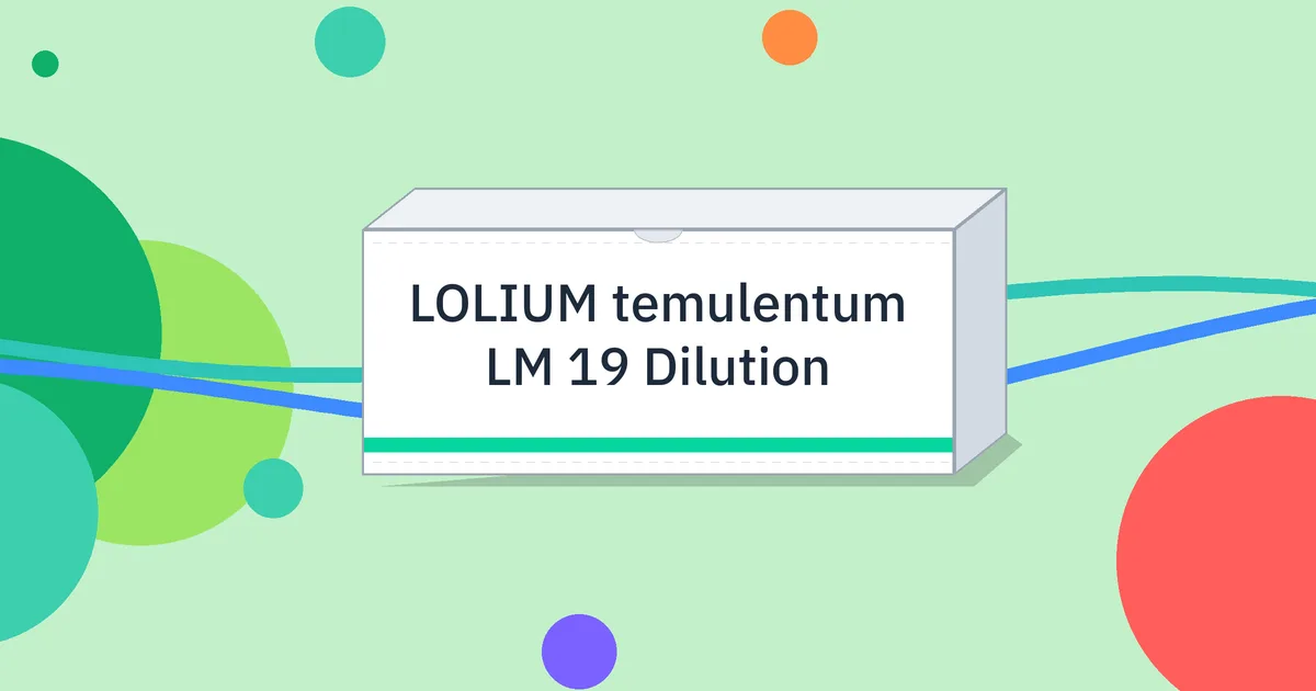 Symbolbild: Packung mit der Aufschrift LOLIUM temulentum LM 19 Dilution (PZN 13535323) – Verfügbarkeit und Bezug in Apotheken in Frankfurt am Main
