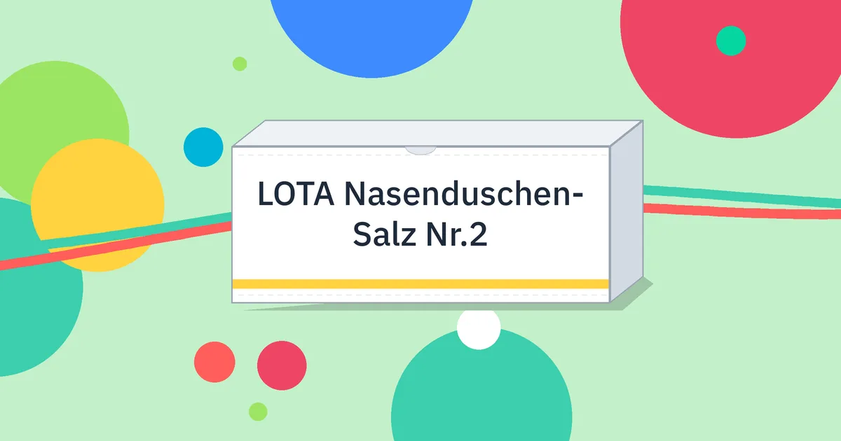 Symbolbild: Packung mit der Aufschrift LOTA Nasenduschen-Salz Nr.2 (PZN 00975948) – Verfügbarkeit und Bezug in Apotheken in Frankfurt am Main
