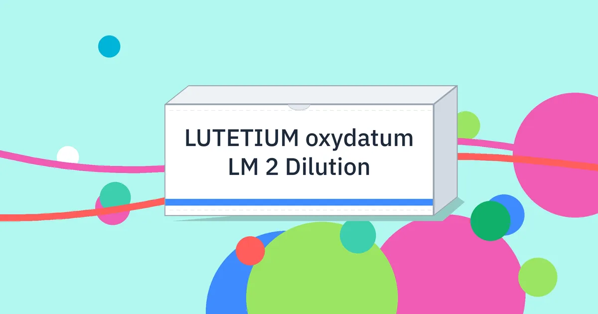 Symbolbild: Packung mit der Aufschrift LUTETIUM oxydatum LM 2 Dilution (PZN 12934682) – Verfügbarkeit und Bezug in Apotheken in Frankfurt am Main