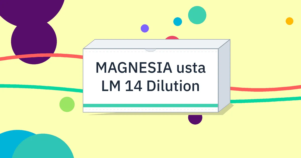 Symbolbild: Packung mit der Aufschrift MAGNESIA usta LM 14 Dilution (PZN 13538971) – Verfügbarkeit und Bezug in Apotheken in Frankfurt am Main