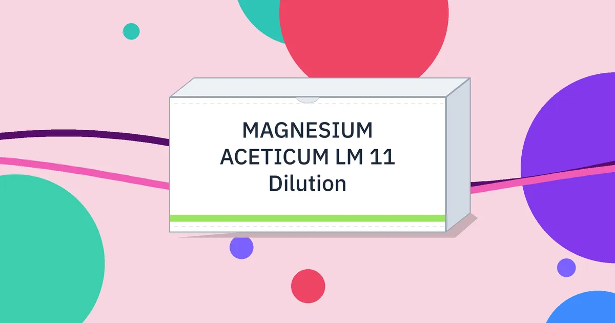 Symbolbild: Packung mit der Aufschrift MAGNESIUM ACETICUM LM 11 Dilution (PZN 12935641) – Verfügbarkeit und Bezug in Apotheken in Frankfurt am Main
