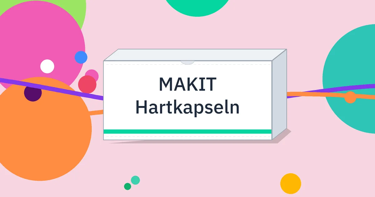 Symbolbild: Packung mit der Aufschrift MAKIT Hartkapseln (PZN 14162338) – Verfügbarkeit und Bezug in Apotheken in Frankfurt am Main