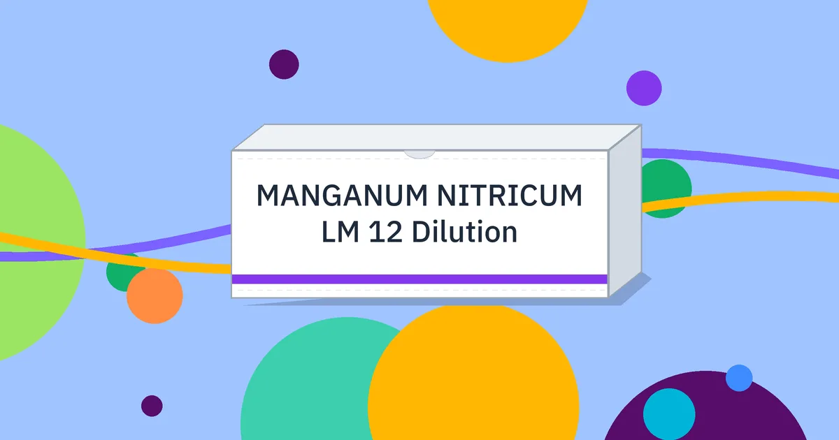 Symbolbild: Packung mit der Aufschrift MANGANUM NITRICUM LM 12 Dilution (PZN 12944166) – Verfügbarkeit und Bezug in Apotheken in Frankfurt am Main