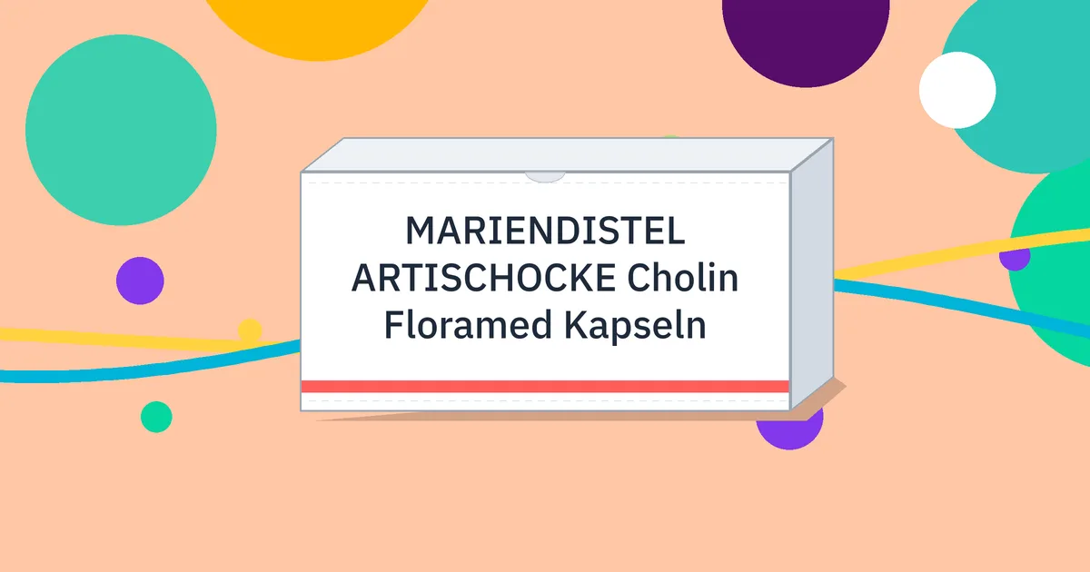 Symbolbild: Packung mit der Aufschrift MARIENDISTEL ARTISCHOCKE Cholin Floramed Kapseln (PZN 10407978) – Verfügbarkeit und Bezug in Apotheken in Frankfurt am Main