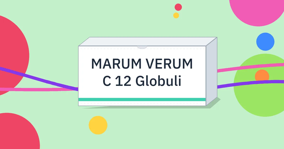 Symbolbild: Packung mit der Aufschrift MARUM VERUM C 12 Globuli (PZN 16696191) – Verfügbarkeit und Bezug in Apotheken in Frankfurt am Main