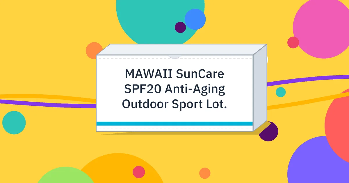 Symbolbild: Packung mit der Aufschrift MAWAII SunCare SPF20 Anti-Aging Outdoor Sport Lot. (PZN 09694990) – Verfügbarkeit und Bezug in Apotheken in Frankfurt am Main