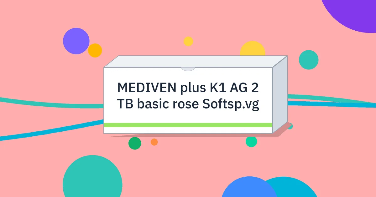 Symbolbild: Packung mit der Aufschrift MEDIVEN plus K1 AG 2 TB basic rose Softsp.vg (PZN 15057514) – Verfügbarkeit und Bezug in Apotheken in Frankfurt am Main