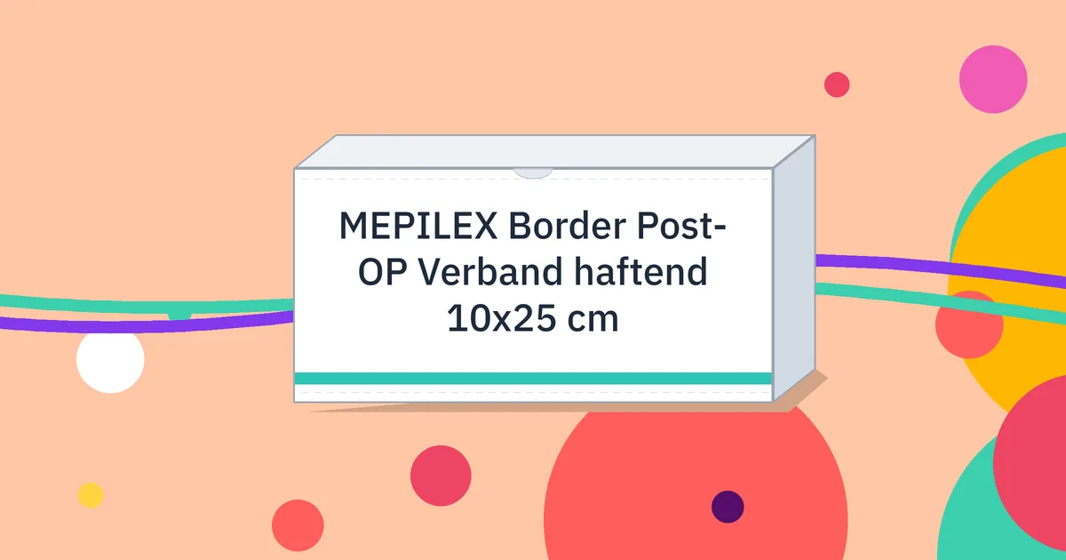 Symbolbild: Packung mit der Aufschrift MEPILEX Border Post-OP Verband haftend 10x25 cm (PZN 10264088) – Verfügbarkeit und Bezug in Apotheken in Frankfurt am Main