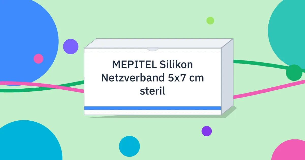 Symbolbild: Packung mit der Aufschrift MEPITEL Silikon Netzverband 5x7 cm steril (PZN 09314645) – Verfügbarkeit und Bezug in Apotheken in Frankfurt am Main