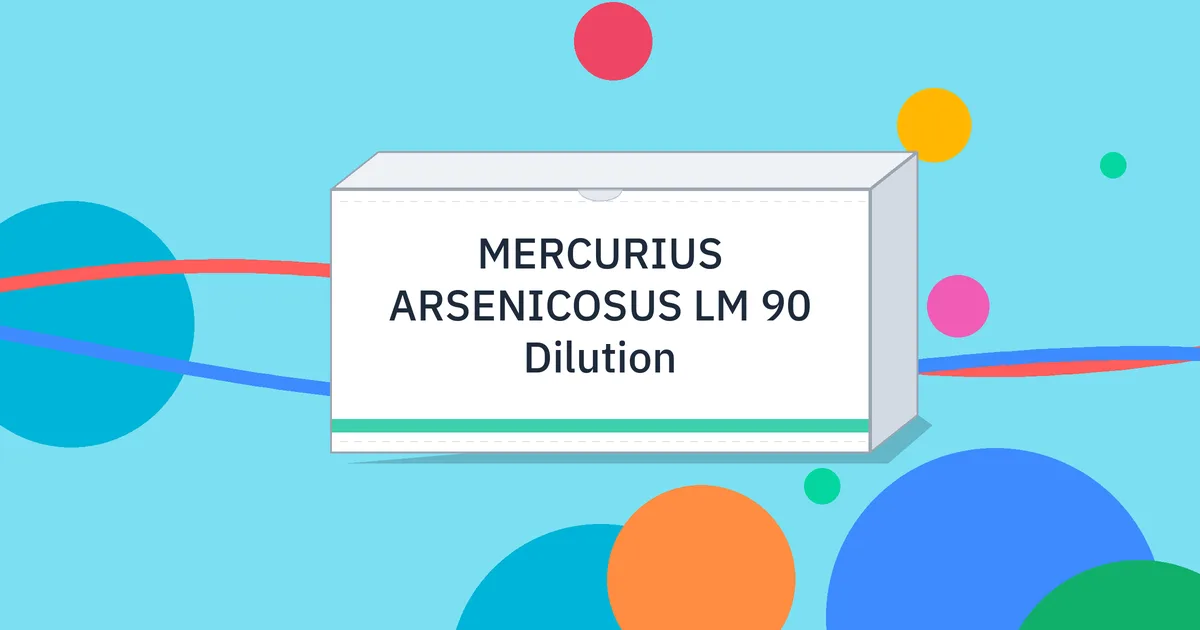 Symbolbild: Packung mit der Aufschrift MERCURIUS ARSENICOSUS LM 90 Dilution (PZN 13606371) – Verfügbarkeit und Bezug in Apotheken in Frankfurt am Main