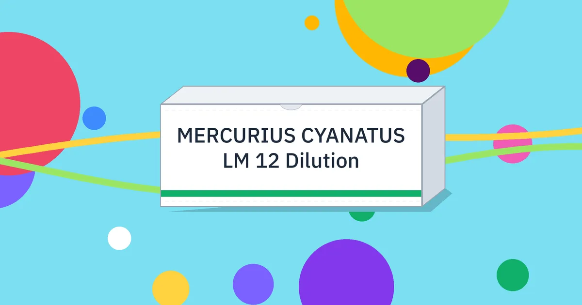 Symbolbild: Packung mit der Aufschrift MERCURIUS CYANATUS LM 12 Dilution (PZN 12950853) – Verfügbarkeit und Bezug in Apotheken in Frankfurt am Main