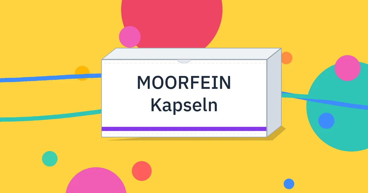 Symbolbild: Packung mit der Aufschrift MOORFEIN Kapseln (PZN 19233072) – Verfügbarkeit und Bezug in Apotheken in Frankfurt am Main