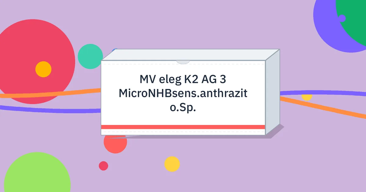 Symbolbild: Packung mit der Aufschrift MV eleg K2 AG 3 MicroNHBsens.anthrazit o.Sp. (PZN 16071539) – Verfügbarkeit und Bezug in Apotheken in Frankfurt am Main