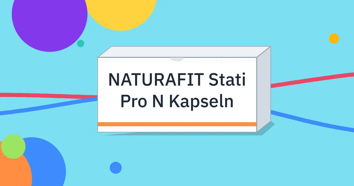 Symbolbild: Packung mit der Aufschrift NATURAFIT Stati Pro N Kapseln (PZN 13704843) – Verfügbarkeit und Bezug in Apotheken in Frankfurt am Main