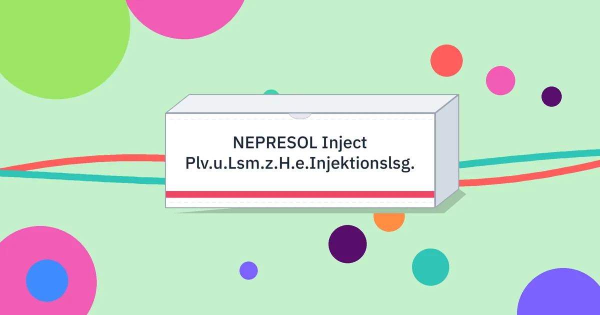 Symbolbild: Packung mit der Aufschrift NEPRESOL Inject Plv.u.Lsm.z.H.e.Injektionslsg. (PZN 01859285) – Verfügbarkeit und Bezug in Apotheken in Frankfurt am Main
