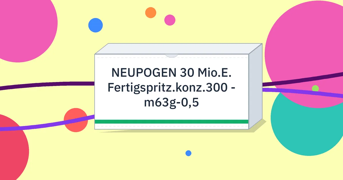 Symbolbild: Packung mit der Aufschrift NEUPOGEN 30 Mio.E. Fertigspritz.konz.300 -m63g-0,5 (PZN 02805920) – Verfügbarkeit und Bezug in Apotheken in Frankfurt am Main