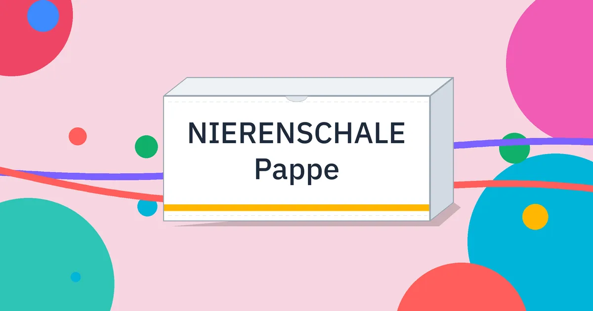 Symbolbild: Packung mit der Aufschrift NIERENSCHALE Pappe (PZN 07756646) – Verfügbarkeit und Bezug in Apotheken in Frankfurt am Main