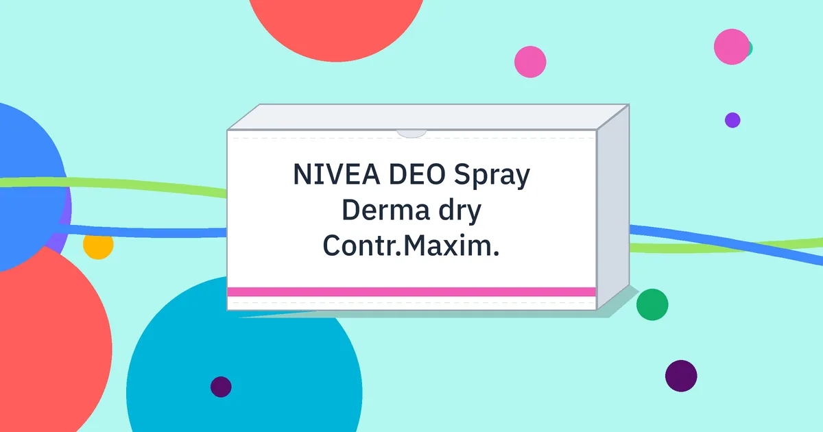 Symbolbild: Packung mit der Aufschrift NIVEA DEO Spray Derma dry Contr.Maxim. (PZN 18207196) – Verfügbarkeit und Bezug in Apotheken in Frankfurt am Main