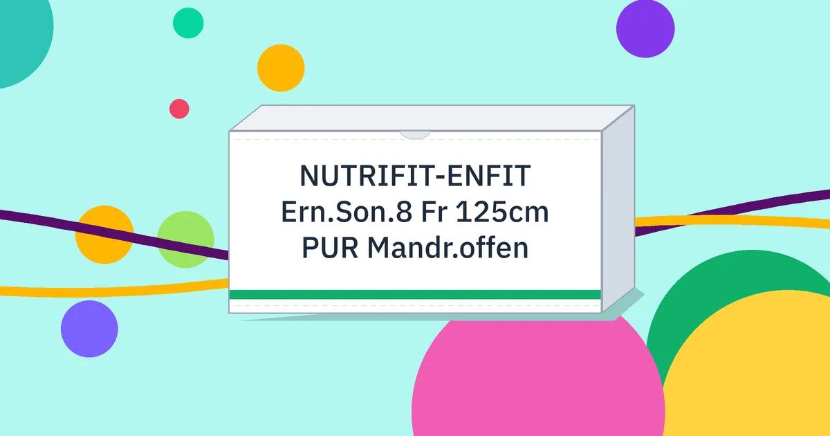 Symbolbild: Packung mit der Aufschrift NUTRIFIT-ENFIT Ern.Son.8 Fr 125cm PUR Mandr.offen (PZN 14174318) – Verfügbarkeit und Bezug in Apotheken in Frankfurt am Main