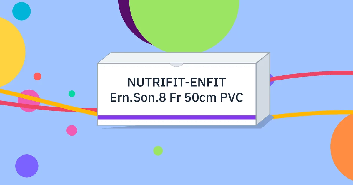 Symbolbild: Packung mit der Aufschrift NUTRIFIT-ENFIT Ern.Son.8 Fr 50cm PVC (PZN 17272665) – Verfügbarkeit und Bezug in Apotheken in Frankfurt am Main