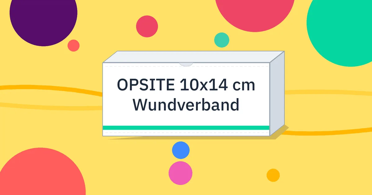 Symbolbild: Packung mit der Aufschrift OPSITE 10x14 cm Wundverband (PZN 20080461) – Verfügbarkeit und Bezug in Apotheken in Frankfurt am Main