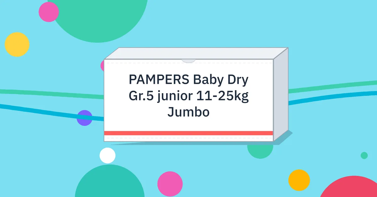 Symbolbild: Packung mit der Aufschrift PAMPERS Baby Dry Gr.5 junior 11-25kg Jumbo (PZN 09519376) – Verfügbarkeit und Bezug in Apotheken in Frankfurt am Main