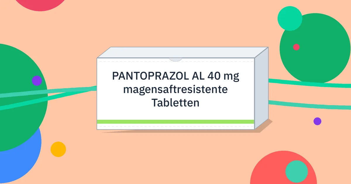 Symbolbild: Packung mit der Aufschrift PANTOPRAZOL AL 40 mg magensaftresistente Tabletten (PZN 07013193) – Verfügbarkeit und Bezug in Apotheken in Frankfurt am Main