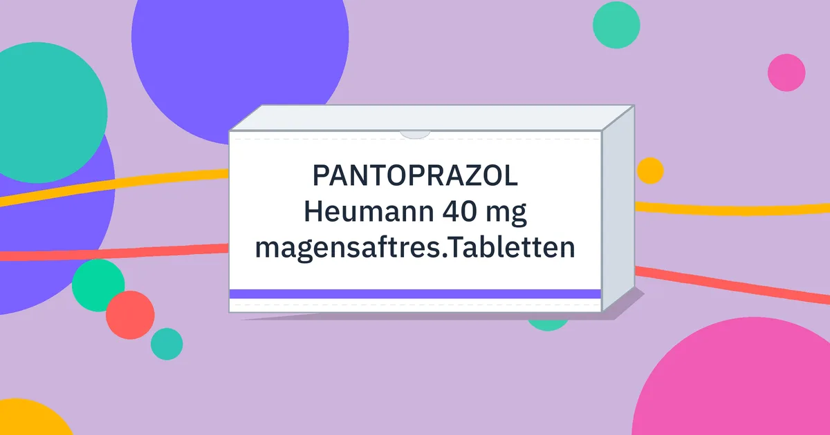 Symbolbild: Packung mit der Aufschrift PANTOPRAZOL Heumann 40 mg magensaftres.Tabletten (PZN 05860345) – Verfügbarkeit und Bezug in Apotheken in Frankfurt am Main