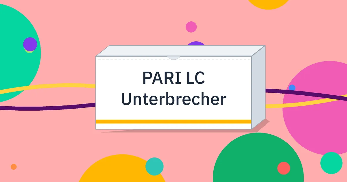 Symbolbild: Packung mit der Aufschrift PARI LC Unterbrecher (PZN 08613417) – Verfügbarkeit und Bezug in Apotheken in Frankfurt am Main