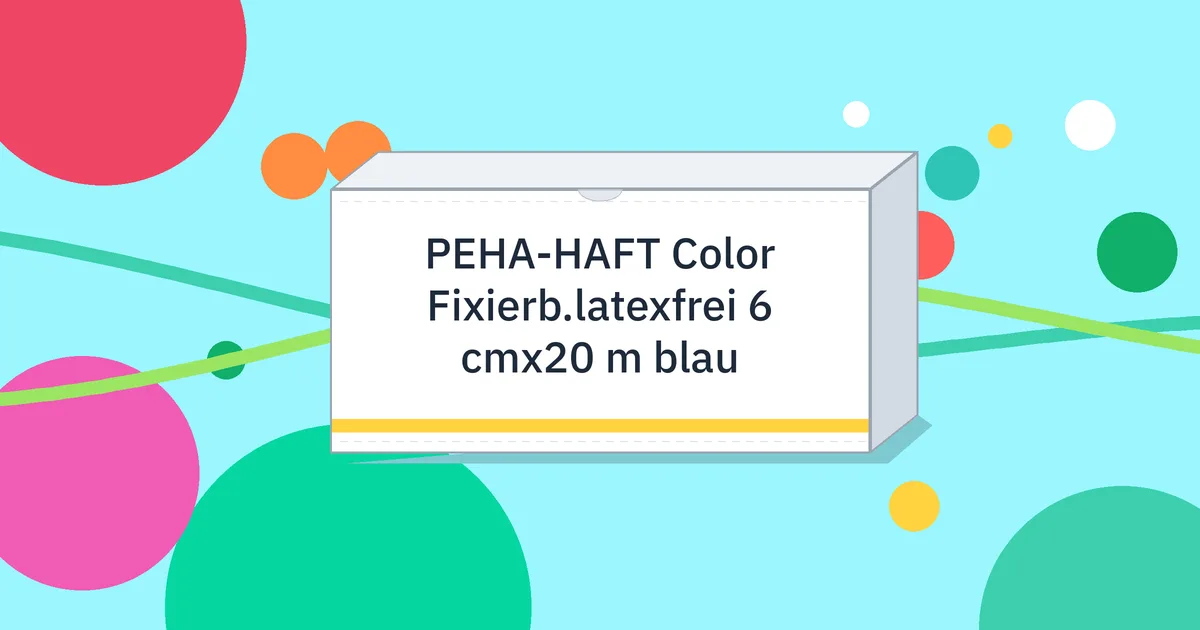 Symbolbild: Packung mit der Aufschrift PEHA-HAFT Color Fixierb.latexfrei 6 cmx20 m blau (PZN 19703193) – Verfügbarkeit und Bezug in Apotheken in Frankfurt am Main