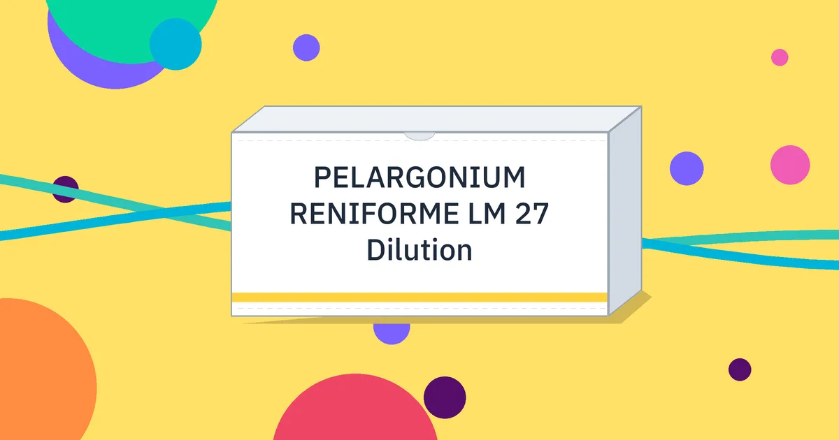 Symbolbild: Packung mit der Aufschrift PELARGONIUM RENIFORME LM 27 Dilution (PZN 13633439) – Verfügbarkeit und Bezug in Apotheken in Frankfurt am Main