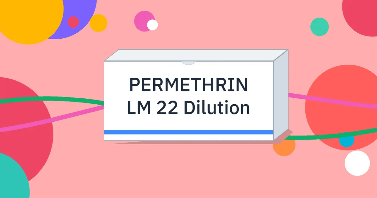 Symbolbild: Packung mit der Aufschrift PERMETHRIN LM 22 Dilution (PZN 13635680) – Verfügbarkeit und Bezug in Apotheken in Frankfurt am Main