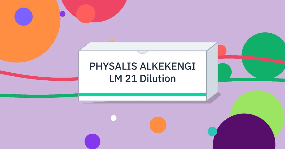 Symbolbild: Packung mit der Aufschrift PHYSALIS ALKEKENGI LM 21 Dilution (PZN 13639838) – Verfügbarkeit und Bezug in Apotheken in Frankfurt am Main
