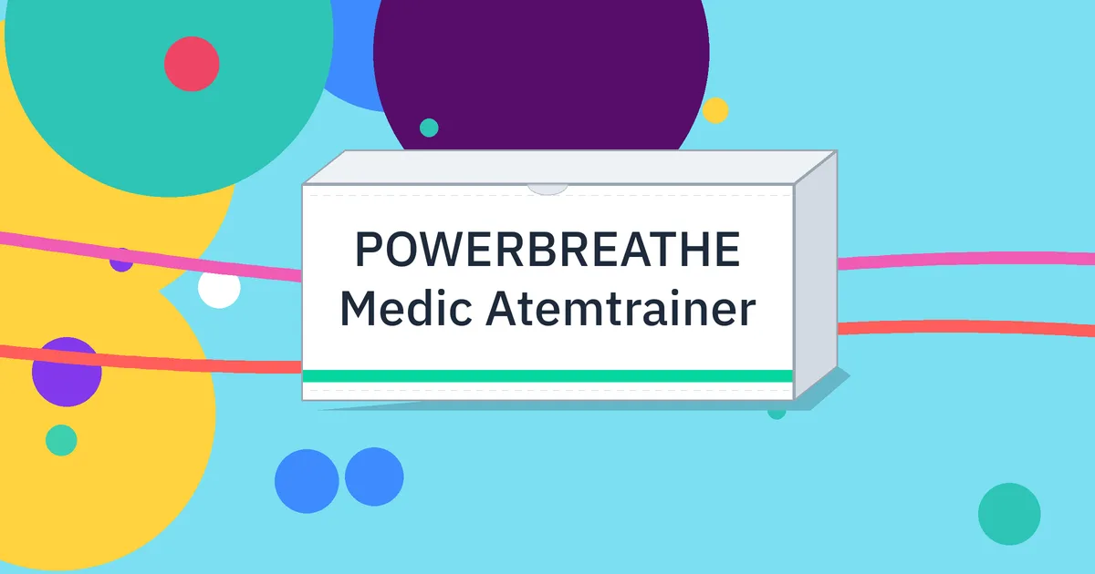 Symbolbild: Packung mit der Aufschrift POWERBREATHE Medic Atemtrainer (PZN 06100352) – Verfügbarkeit und Bezug in Apotheken in Frankfurt am Main